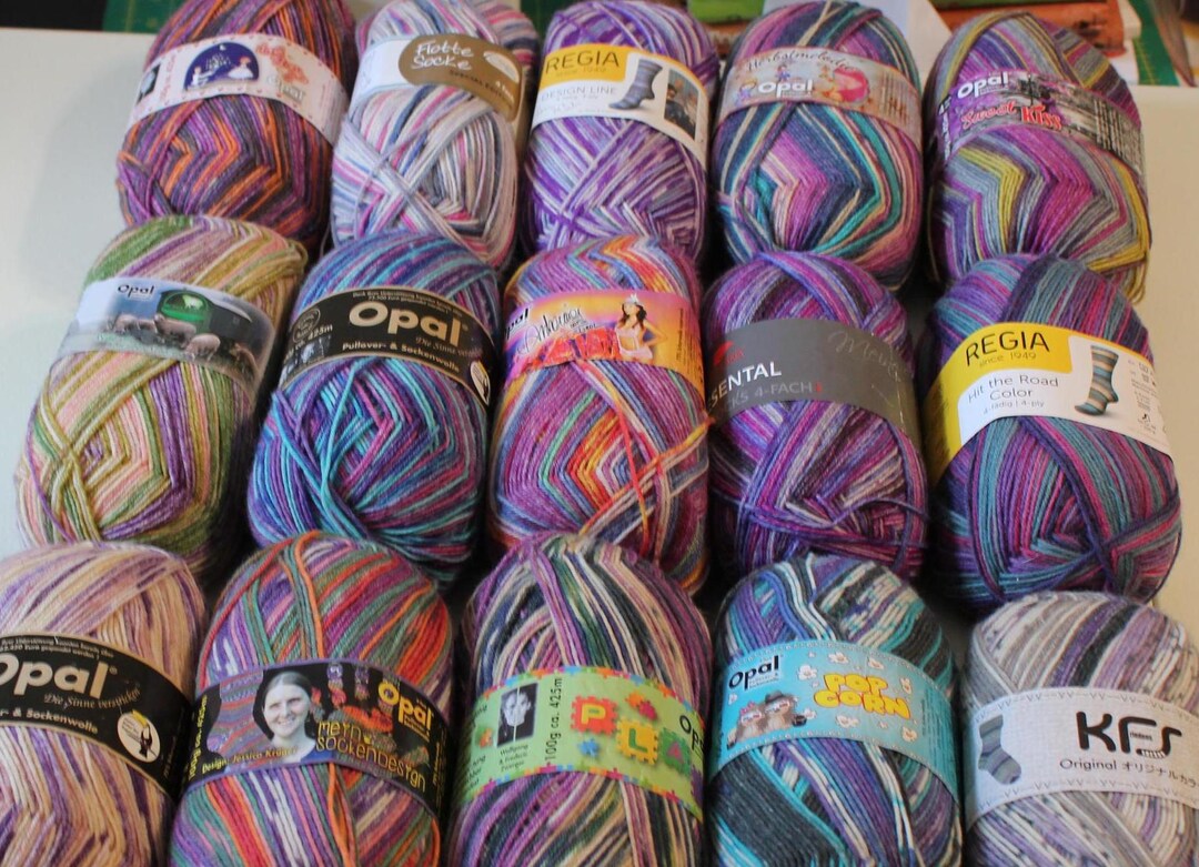 Purple Array Opal Regia Rellana Golden 75% Wool 25 Nylon 100g 460y Superwash Fingering - Etsy