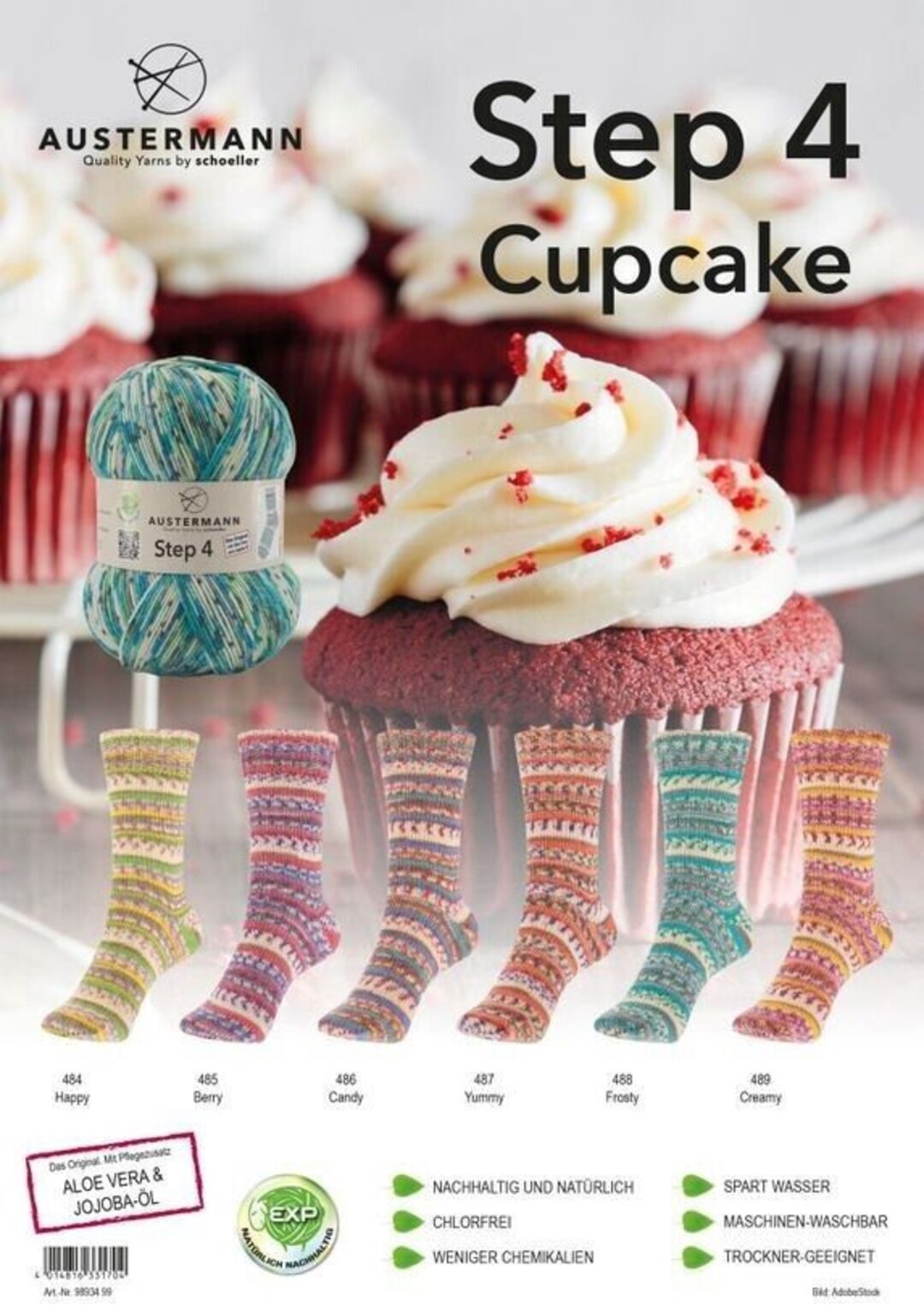 F11: Here Now Step 4 Cupcake Austermann Sock Yarn Full Set 100 Gr Each ...