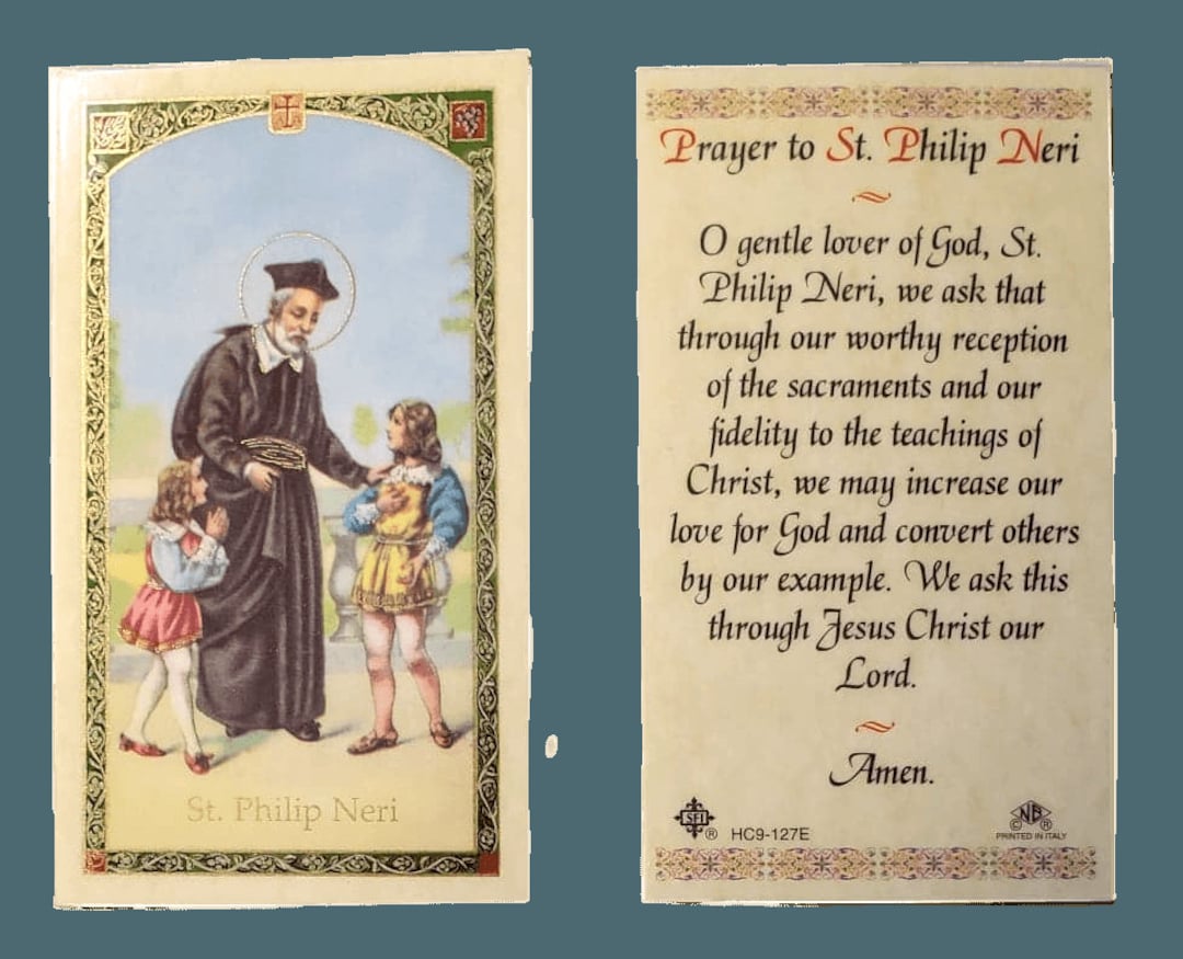 Prayer Card Prayer to Saint Philip Neri Laminated HC-E - Etsy