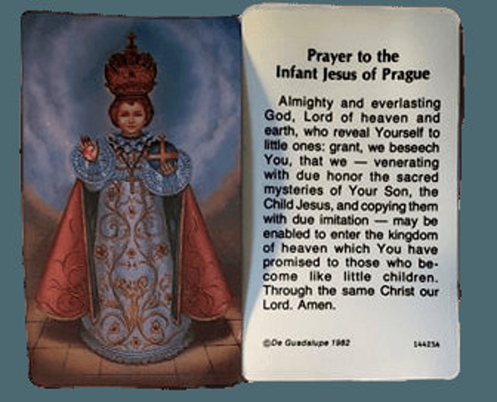 Prayer Card Prayer to the Infant Jesus of Prague Mini Pocket Laminated ...