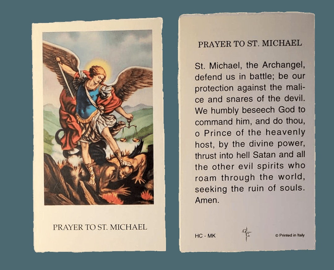 Prayer Card Prayer to Saint Michael No Laminate - Etsy
