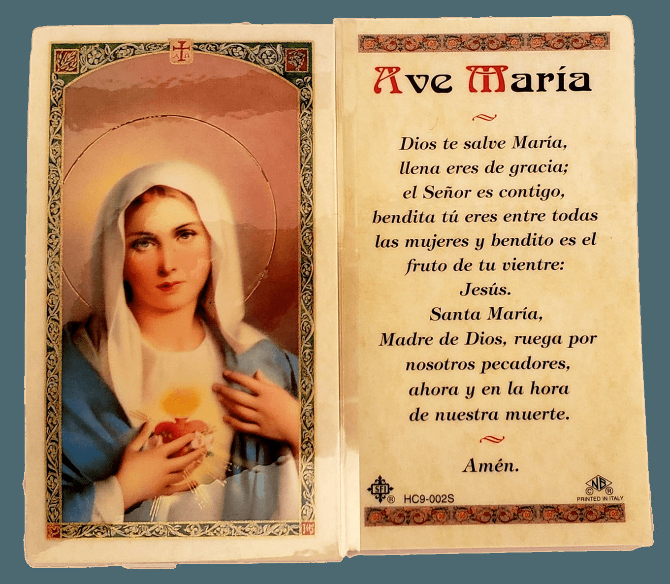 Prayer Card Ave Maria SPANISH Laminated HC-S - Etsy
