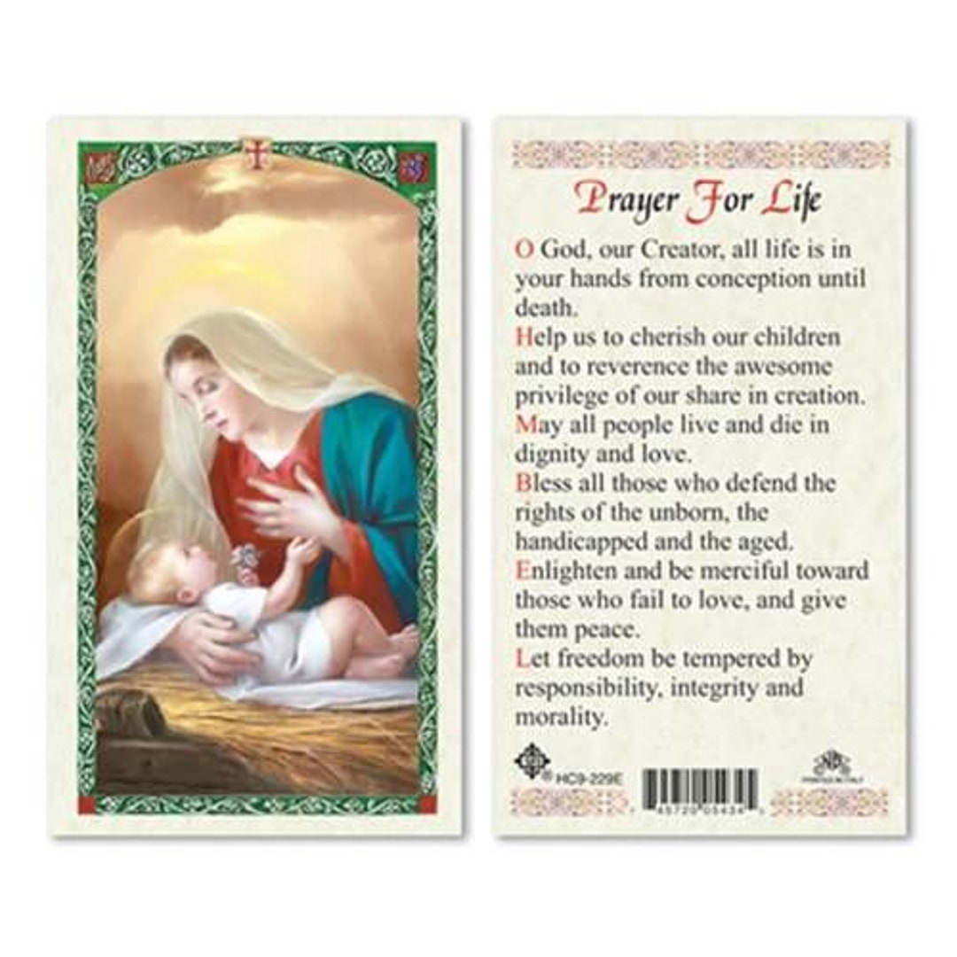 Prayer Card Prayer for Life Laminated HC-E - Etsy