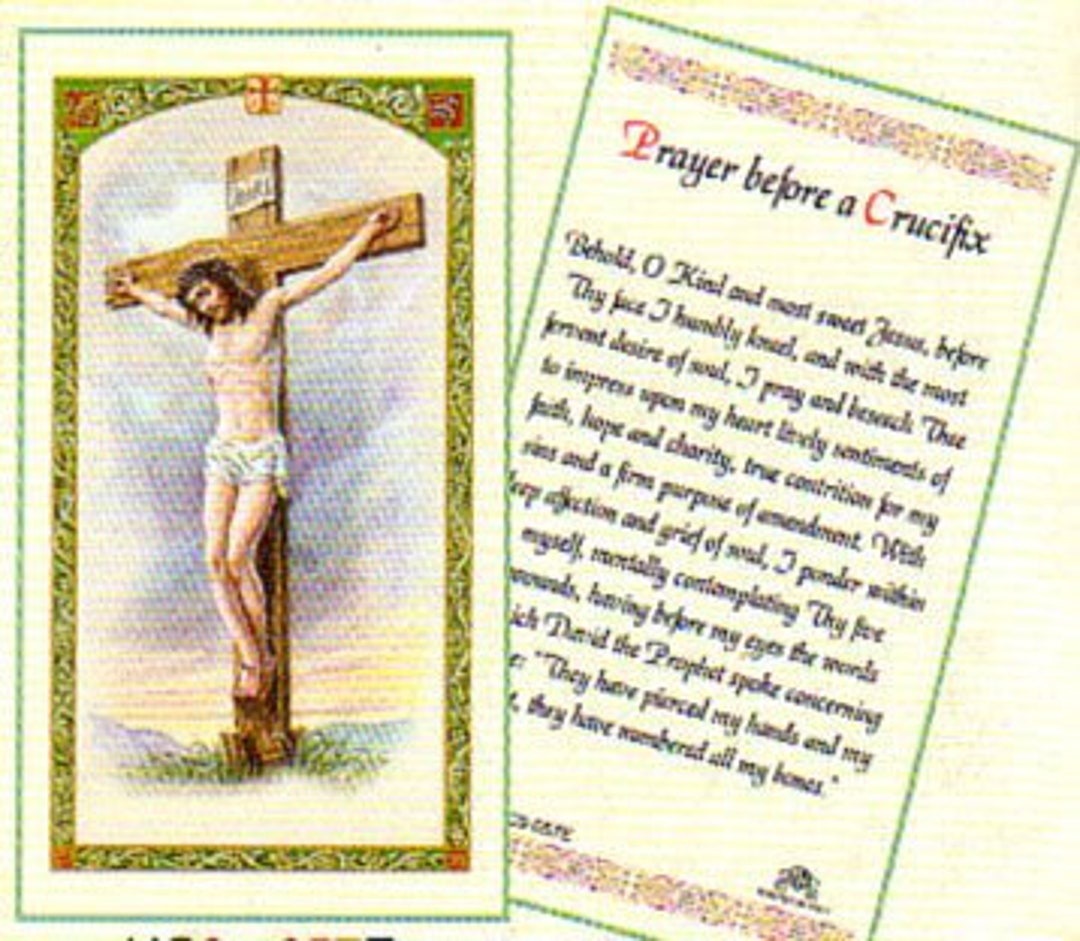 Prayer Card Prayer Before A Crucifix Laminated HC-E - Etsy
