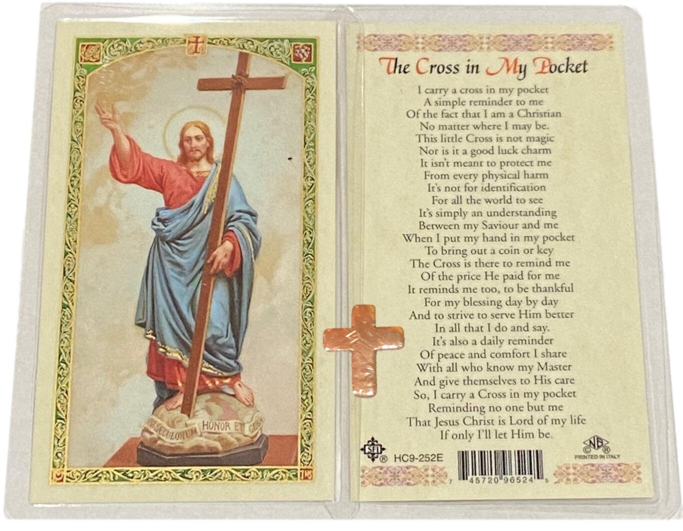 Prayer Card the Cross in My Pocket Copper Cross - Etsy