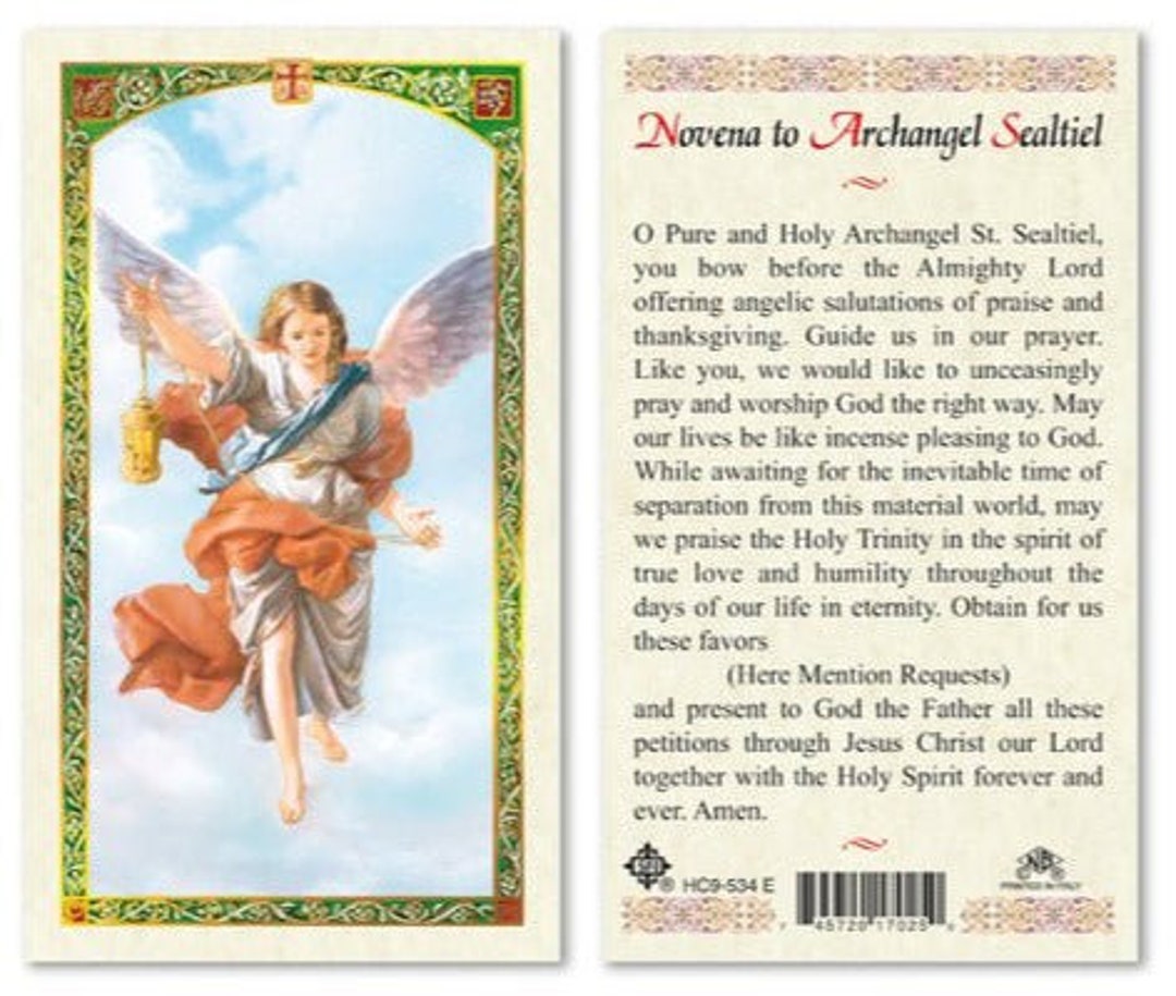 Prayer Card Novena to Archangel Sealtiel Laminated HC-E - Etsy
