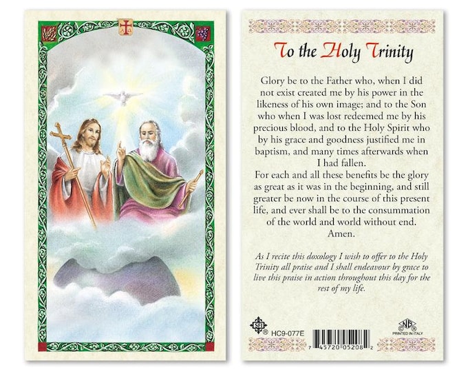 Prayer Card to the Holy Trinity Laminated HC9-077E - Etsy