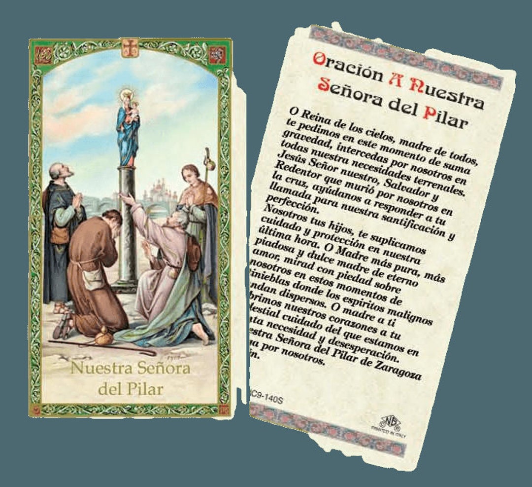 Prayer Card Oracion A Nuestra Senora Del Pilar SPANISH Laminated HC-S ...
