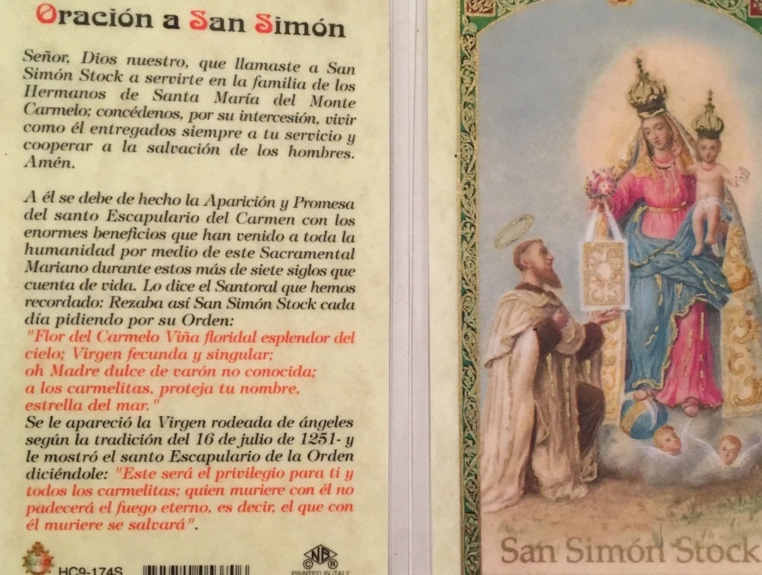 Prayer Card Oracion A San Simon SPANISH Laminated HC-S - Etsy