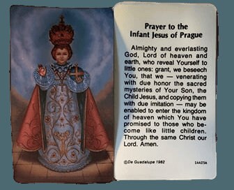 Prayer Card Prayer to the Infant Jesus of Prague Mini Pocket Laminated ...