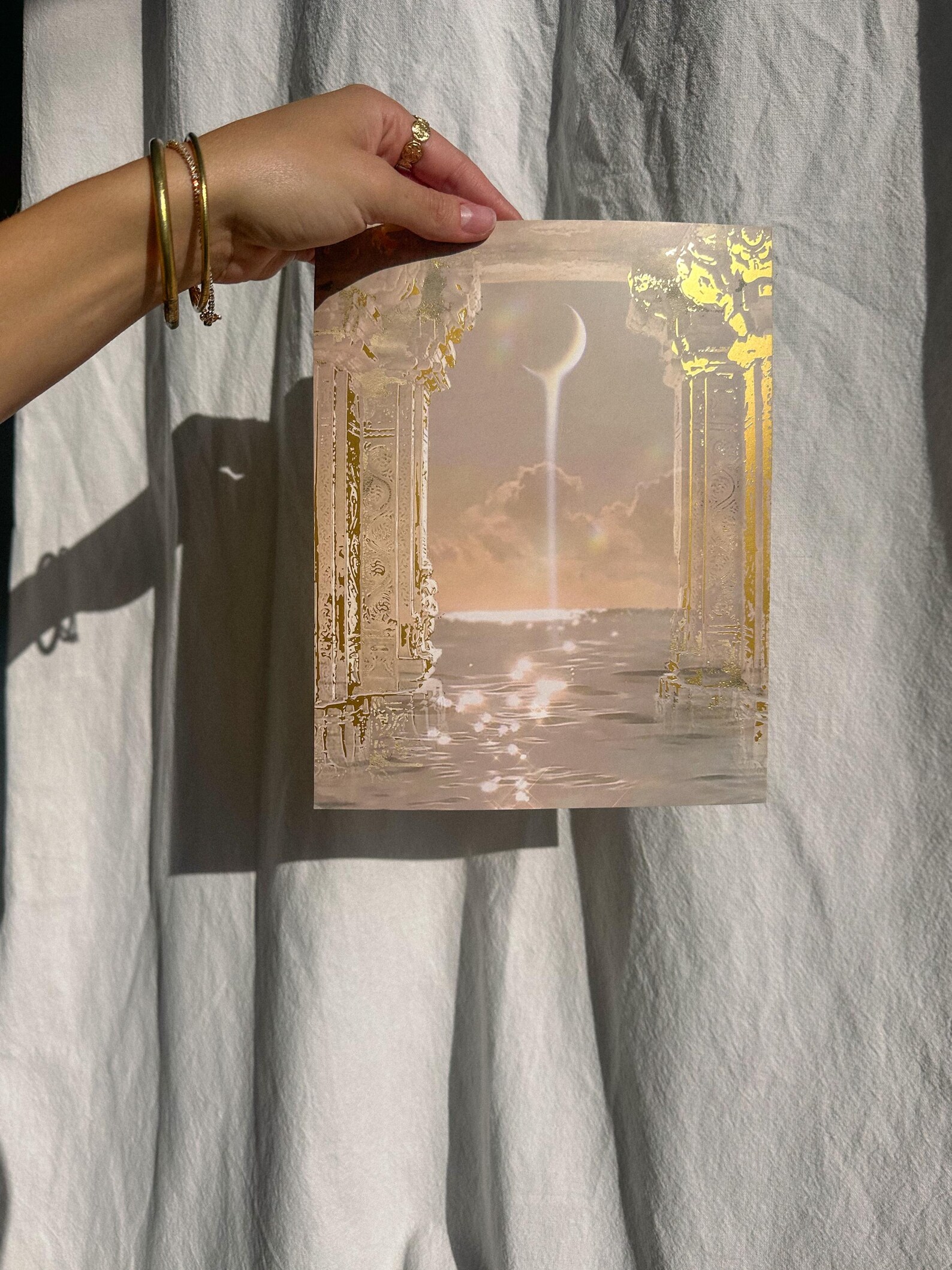 Luna & Soleil Portal Print Set 2 Pieces | Ethereal Luminous Art | Altar ...