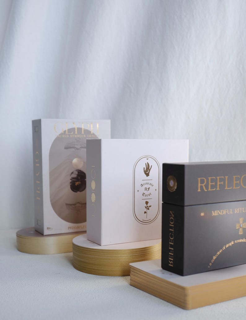 Ancient + Ethereal Oracle and Tarot Deck Bundle | Glyph Symbols ...