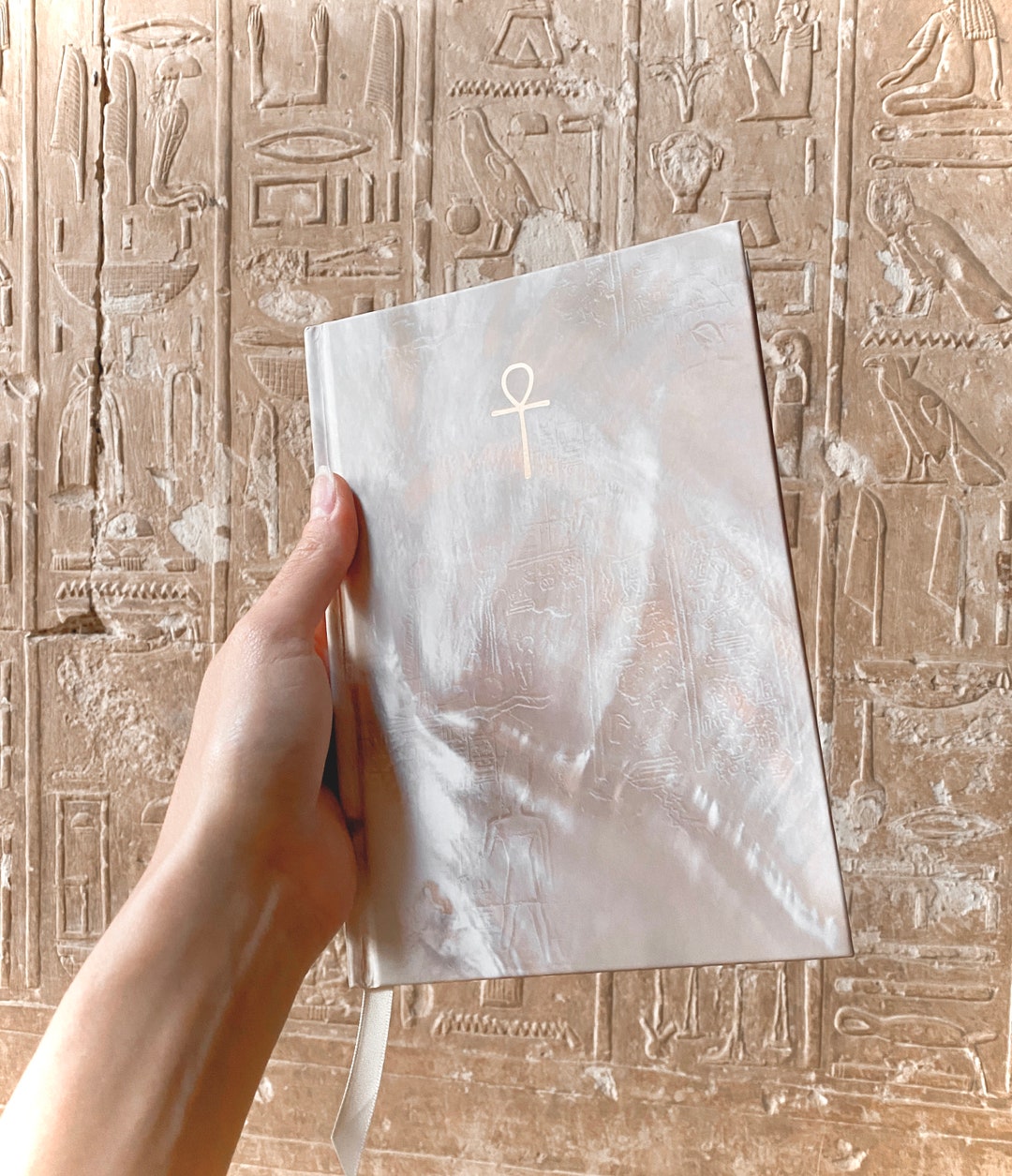 Ankh Notebook | Dot Grid Journal Gold Foil and Gilding - Etsy