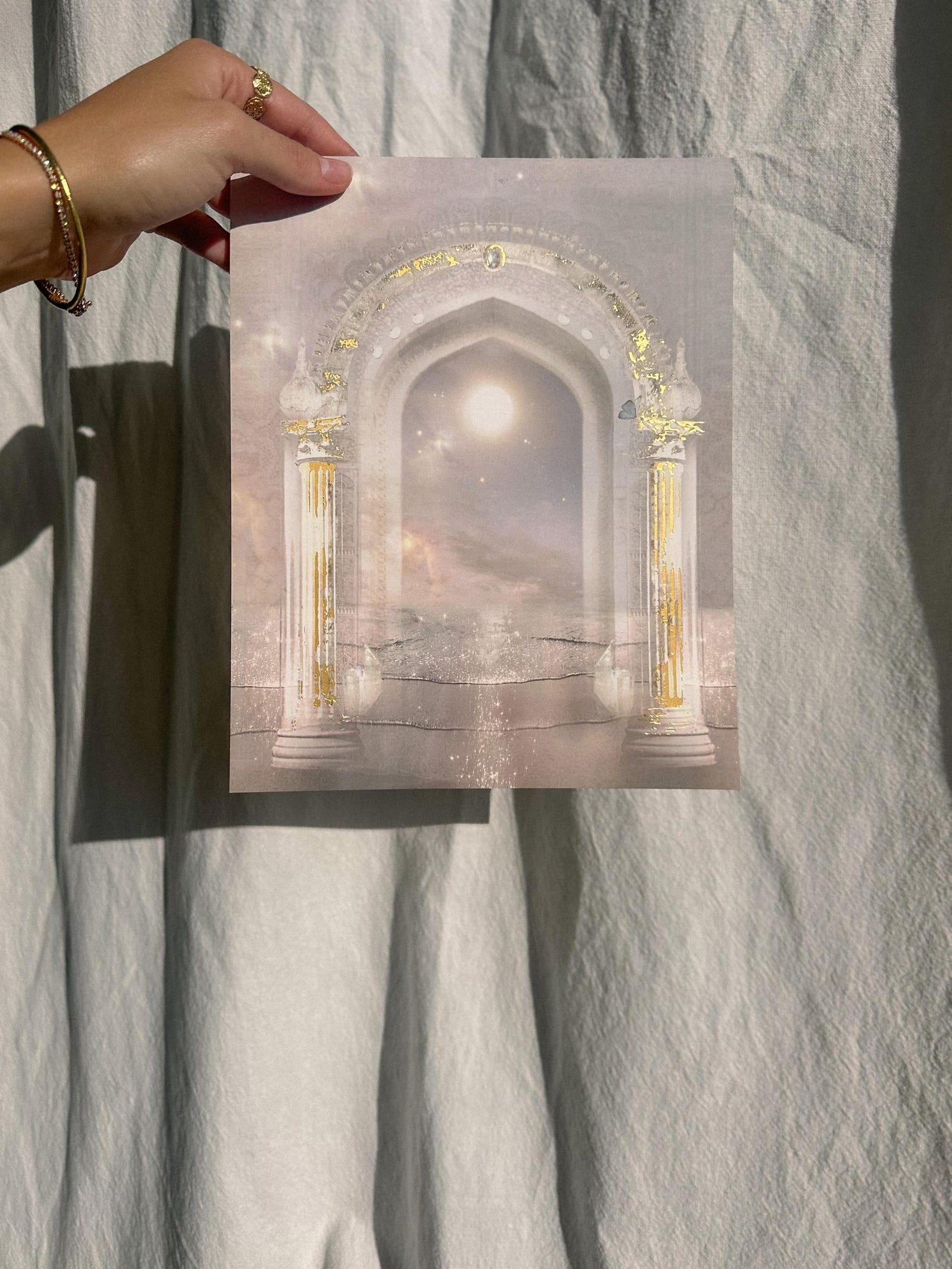 Luna & Soleil Portal Print Set 2 Pieces | Ethereal Luminous Art | Altar ...