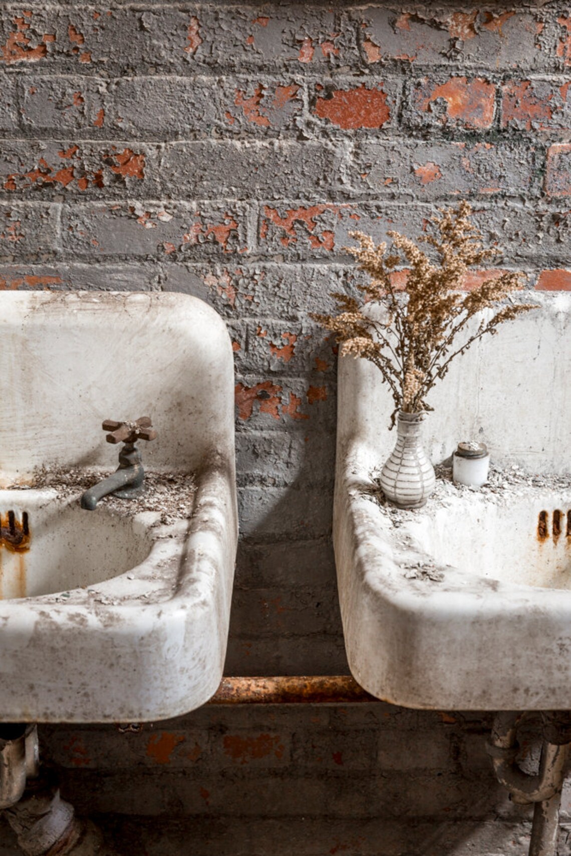 Abandoned Silk Mill - Bathroom Sinks With Flowers - 8x10 11x14 16x20 ...