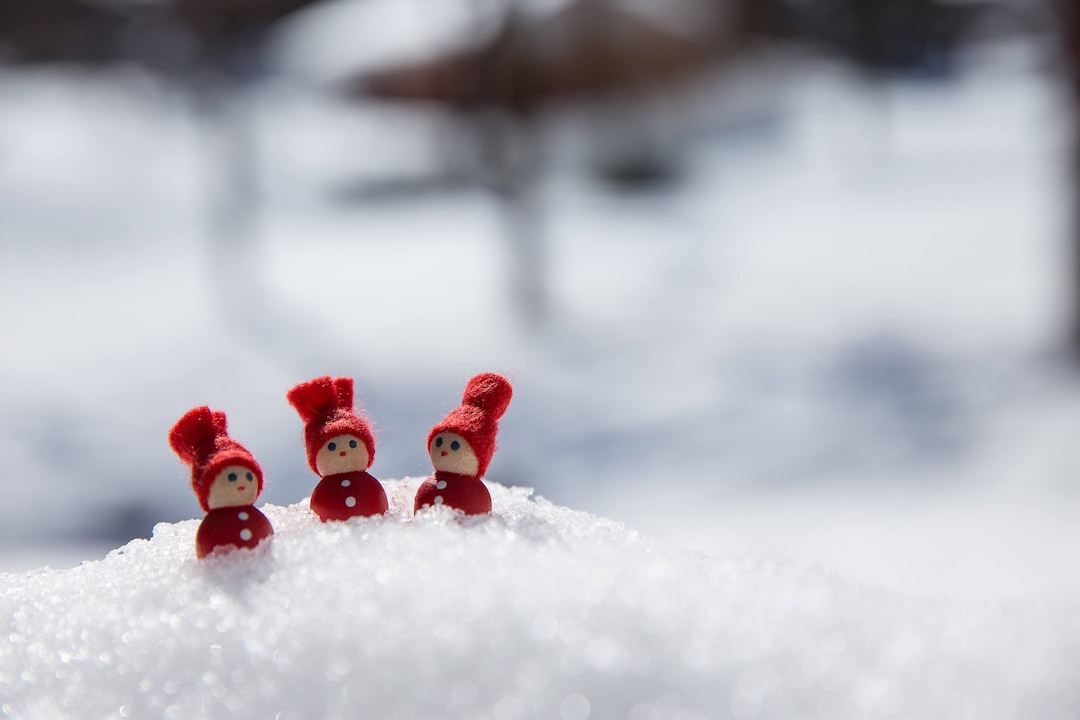 Swedish Elves - Jultomten / älvor - in the Snow - 8x10 11x14 16x20 ...