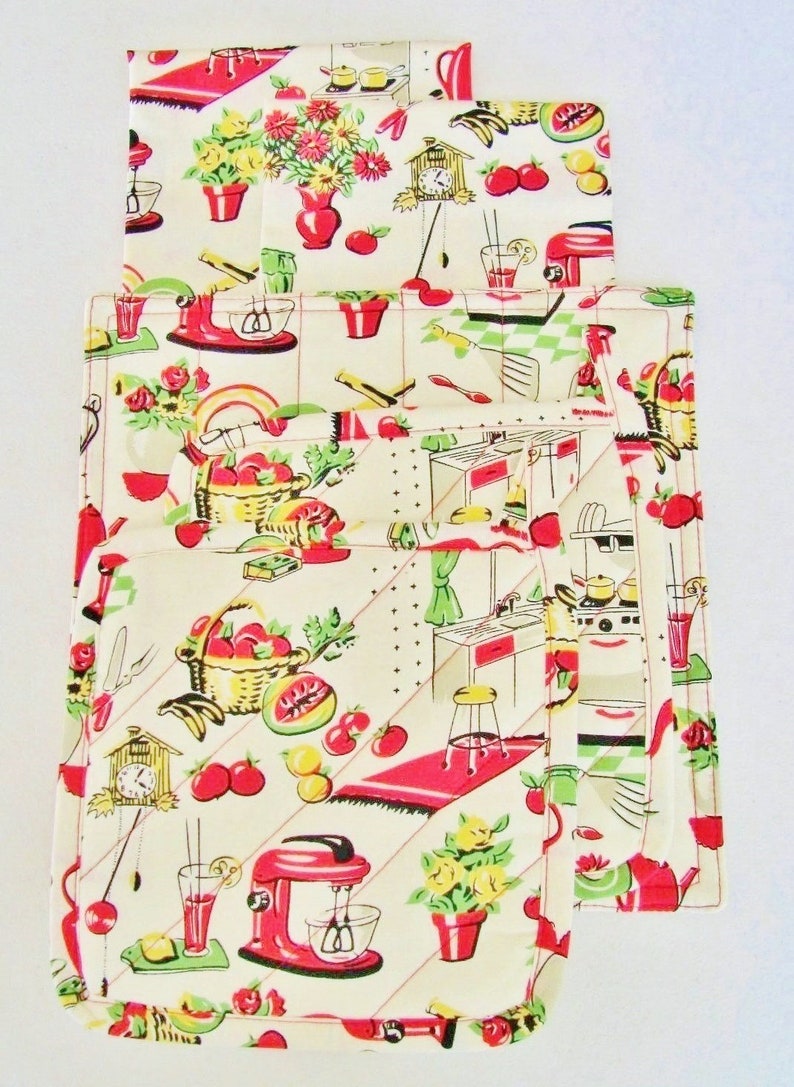 Fifties Retro Kitchen Linens - Etsy