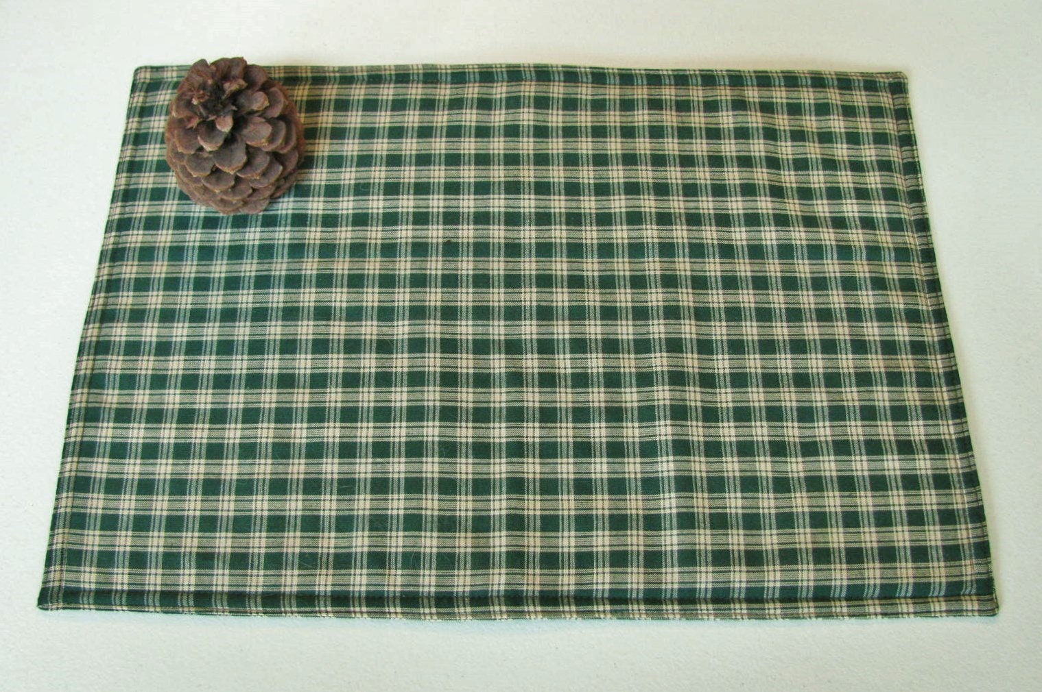 Green Plaid Placemats sold Individually - Etsy