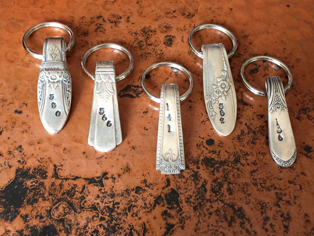 Hand Stamped Personalized Spoon Keychain, Silverware Gifts, Silverware ...
