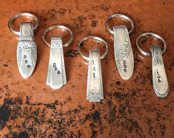 Silverware Handle Key Ring Spoon Key Chain Spoon Key Ring - Etsy