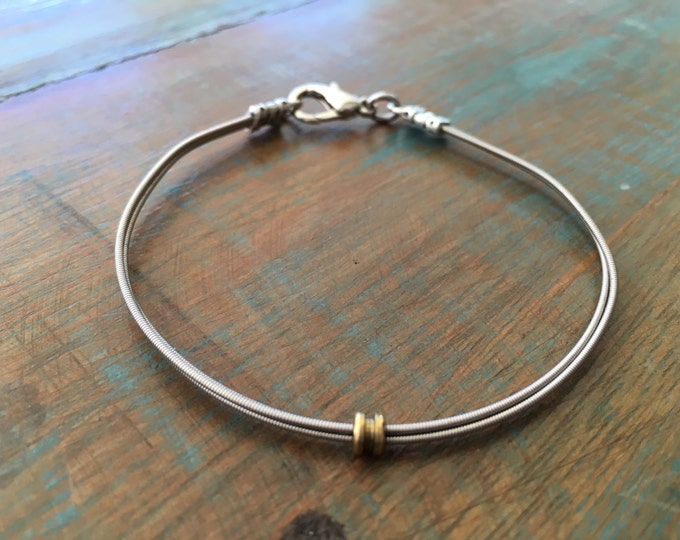 Guitar String Bracelet, Recycled Bracelet, Music Jewelry, Guitar ...