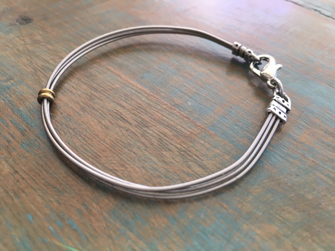 Guitar String Bracelet Recycled Bracelet Music Jewelry - Etsy