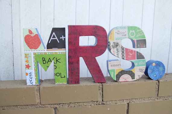 Items similar to Teacher Gift, Custom Teacher Letters - 12" Letters on Etsy