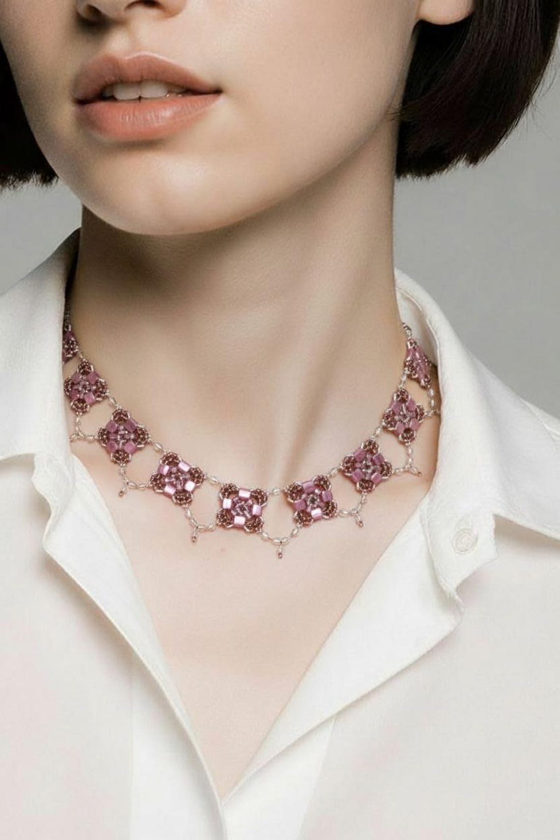 Rosebud Necklace Pattern - Etsy