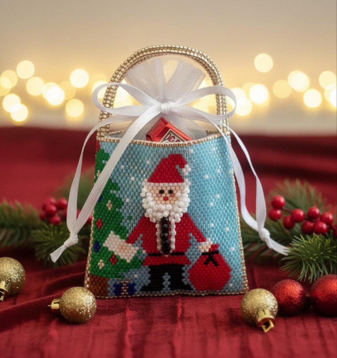 Santa's Gift Bag Ornament Pattern - Etsy