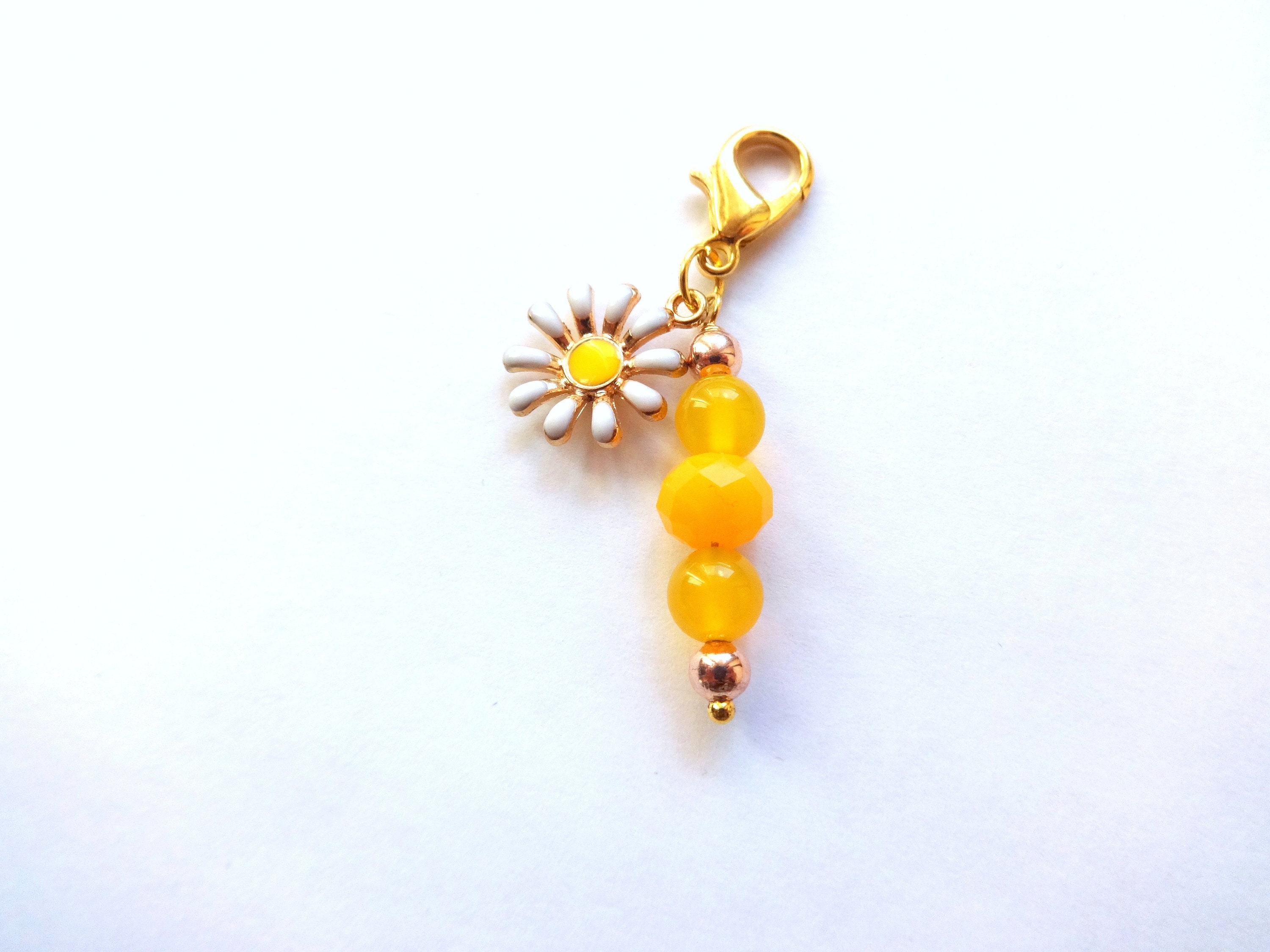 Cute Daisy Charm Zipper Puller Beaded Zipper Pull Cosmetic Bag Clip on ...