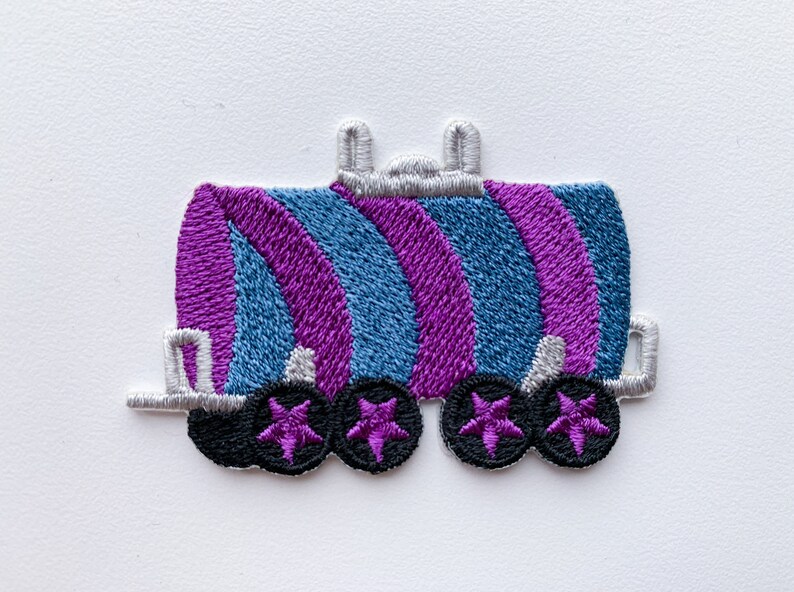Train Embroidered Iron-on Patches, Train Embroidery Applique Badge ...