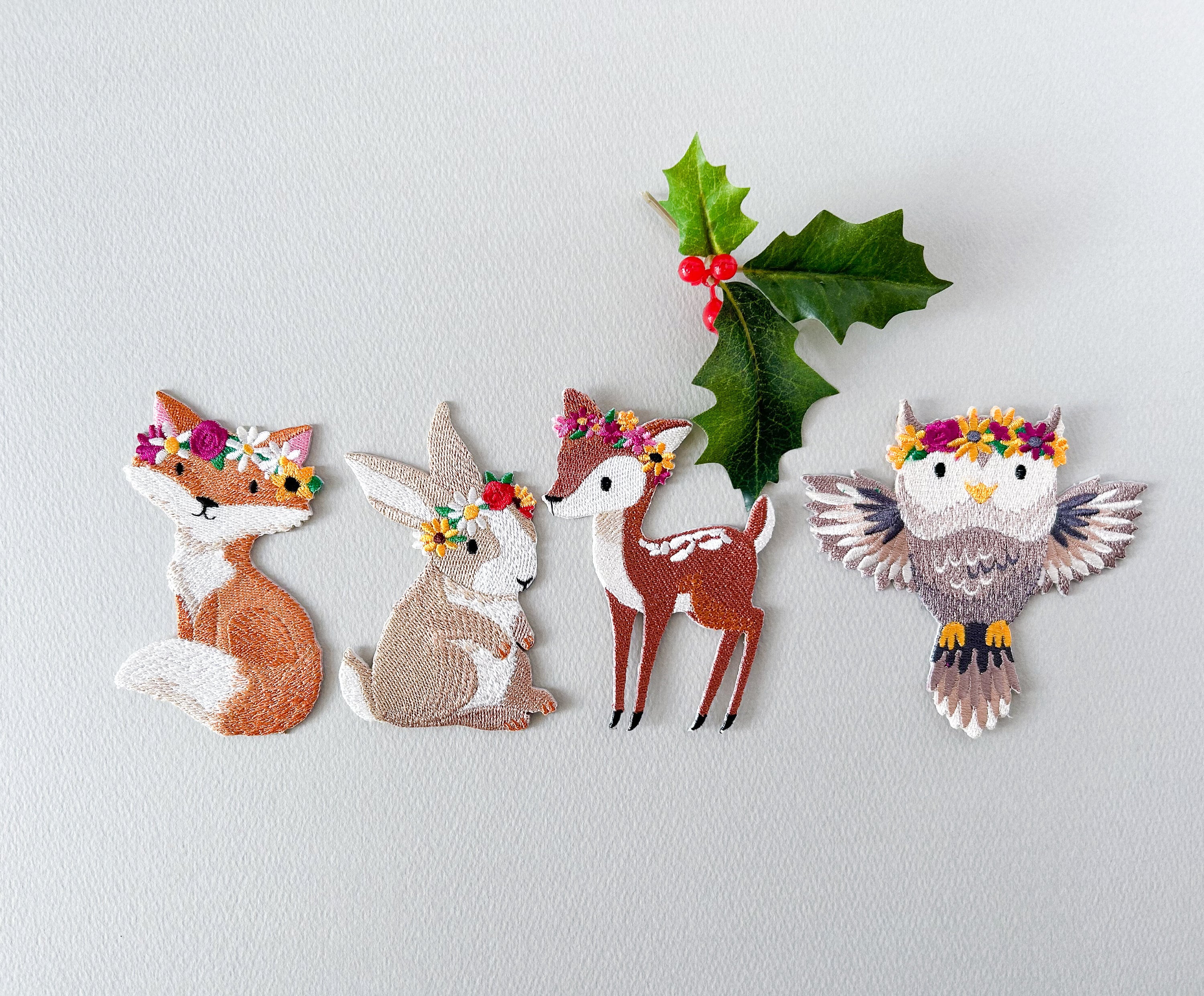 Forest Friends Patch, Woodland Animals Iron on Patches, Deer Owl Rabbit ...
