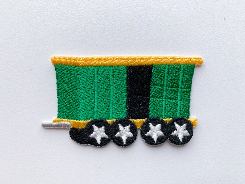 Train Embroidered Iron-on Patches, Train Embroidery Applique Badge ...