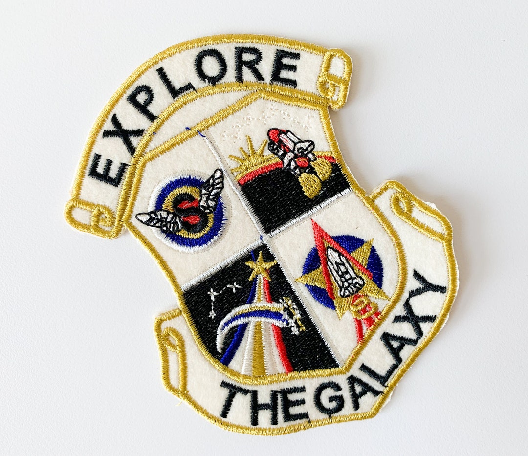 Space Expolorer Sew-on Patch, the Galaxy Space Shuttle Applique, Cool Patch for Jacket ...