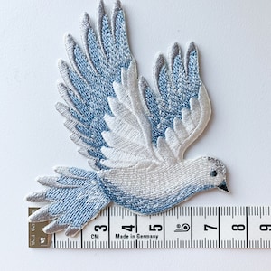Peace Dove Bird Iron on Patch, Bird Embroidered Dove Applique Badge ...