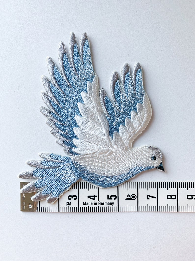 Peace Dove Bird Iron on Patch, Bird Embroidered Dove Applique Badge ...