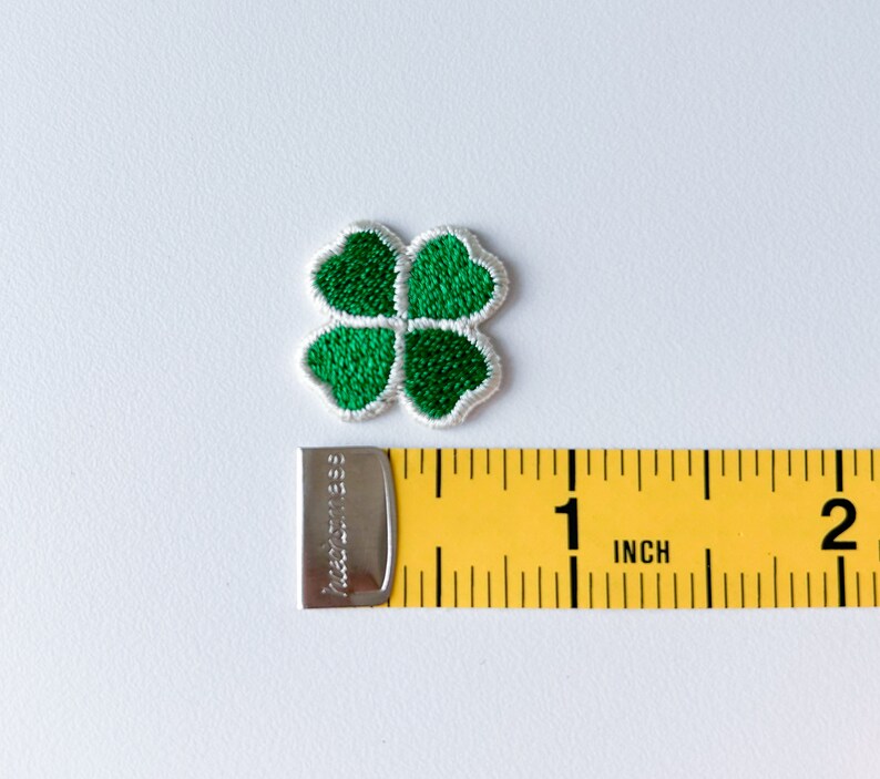 Set of Lucky Clover Iron on Patches, Four Leaf Clover Embroidered Applique, Shamrock Patches for ...