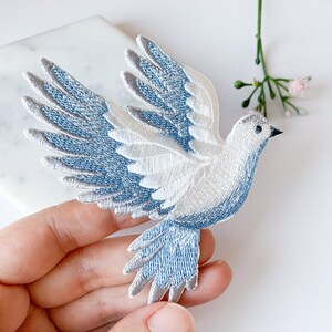 Peace Dove Bird Iron on Patch, Bird Embroidered Dove Applique Badge ...
