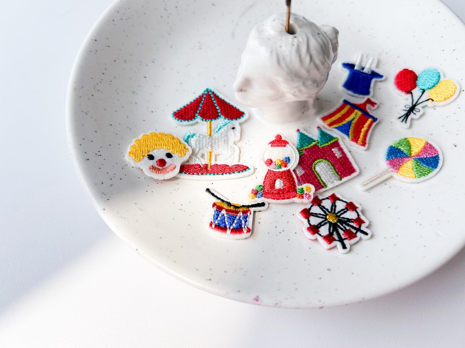 Set of 10 Mini Carnival Iron on Patches, Small Embroidered Festival ...