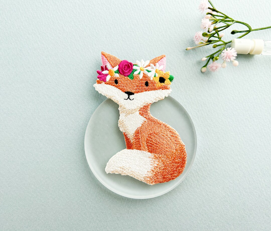 Fox Iron on Patch, Woodland Friends Applique, Forest Animal Fox ...