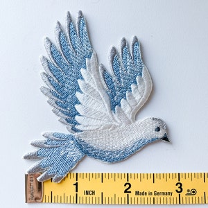 Peace Dove Bird Iron on Patch, Bird Embroidered Dove Applique Badge ...