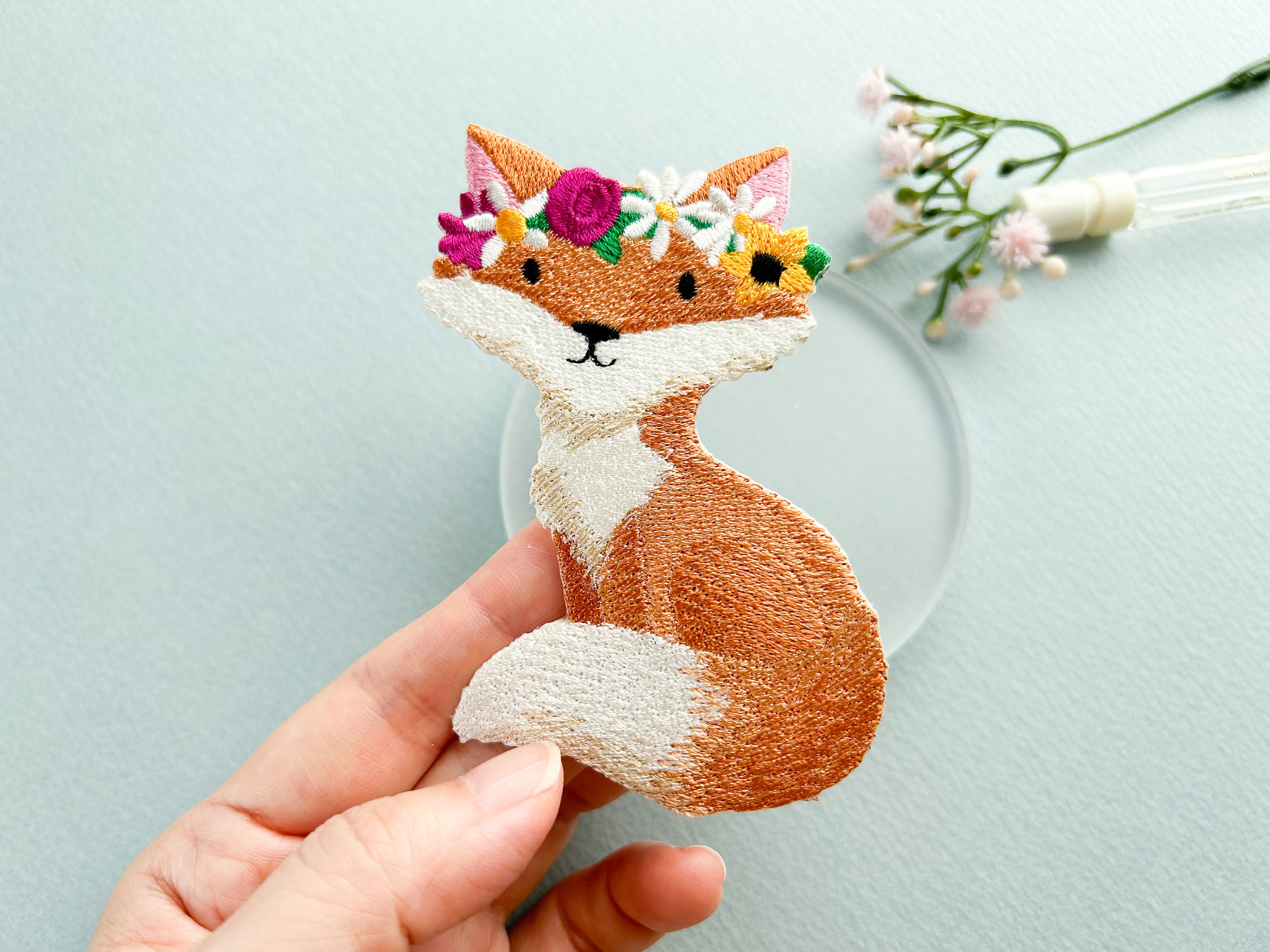 Fox Iron on Patch, Woodland Friends Applique, Forest Animal Fox ...