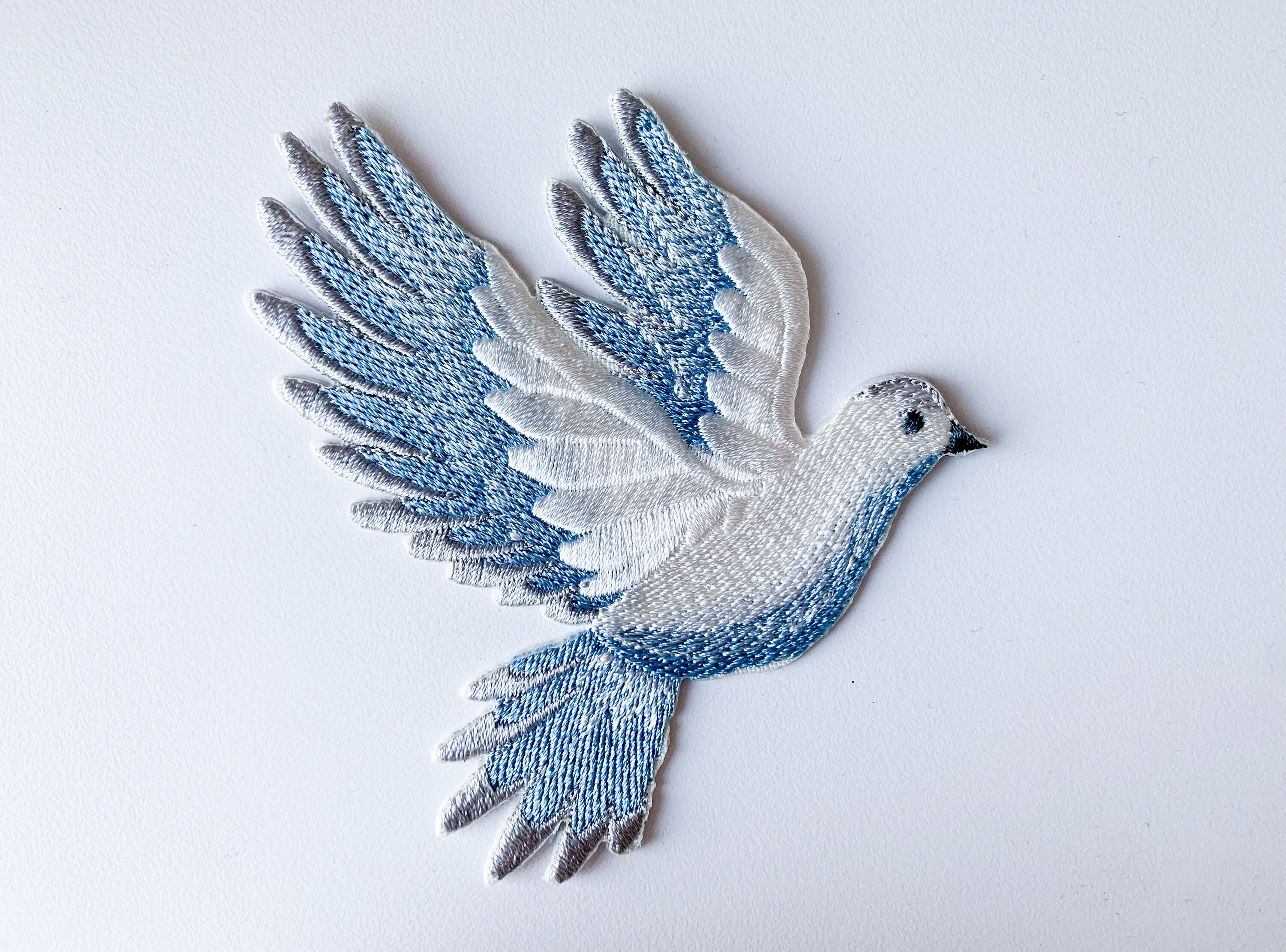 Peace Dove Bird Iron on Patch, Bird Embroidered Dove Applique Badge ...