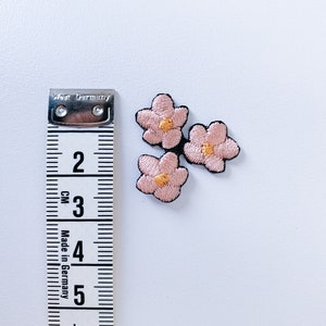 Set of Mini Cherry Blossom Iron-on Patches, Pink Sakura Embroidered ...