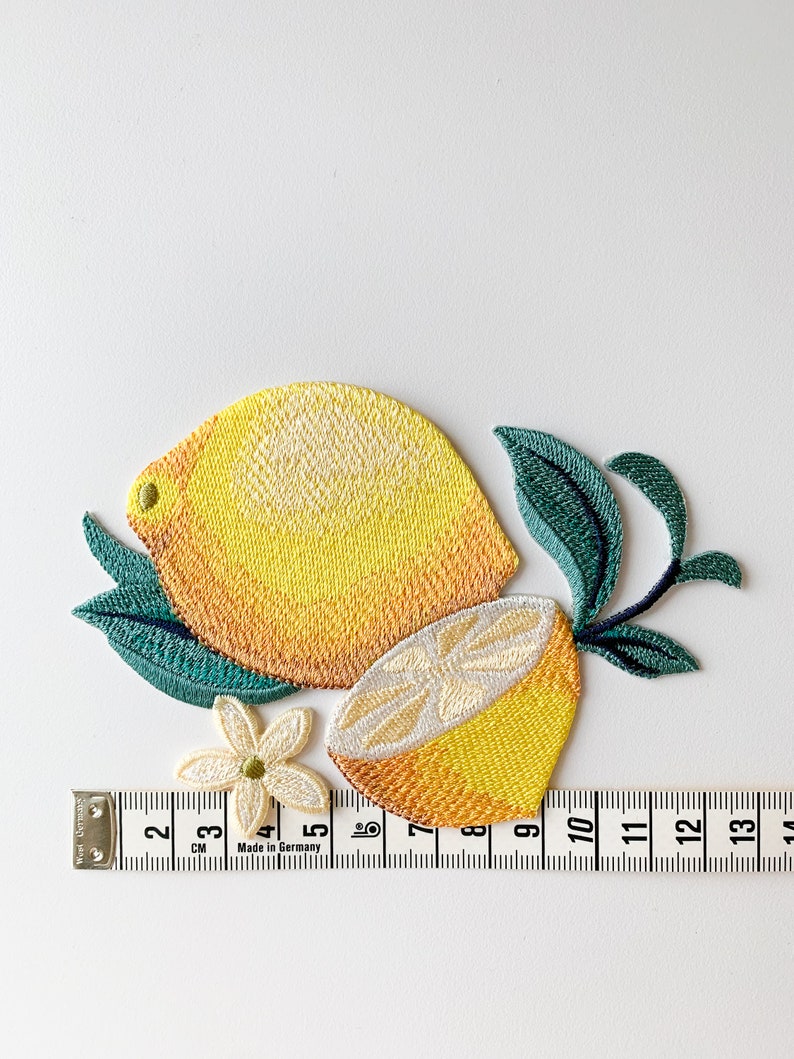 Lemon Iron-on Patch Citrus Fruit Badge Embroidered Fruity - Etsy