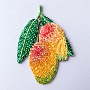 Small Fruit Iron on Patches, Cherry Mango Plum Pear Orange Lemon ...