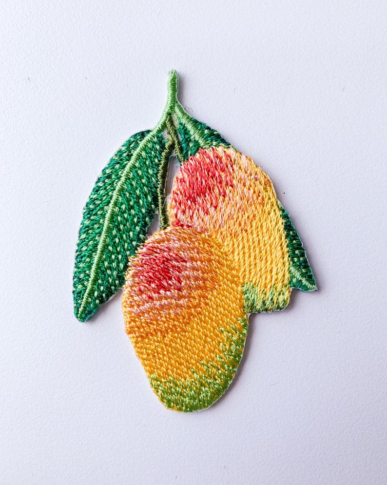 Small Fruit Iron on Patches, Cherry Mango Plum Pear Orange Lemon ...
