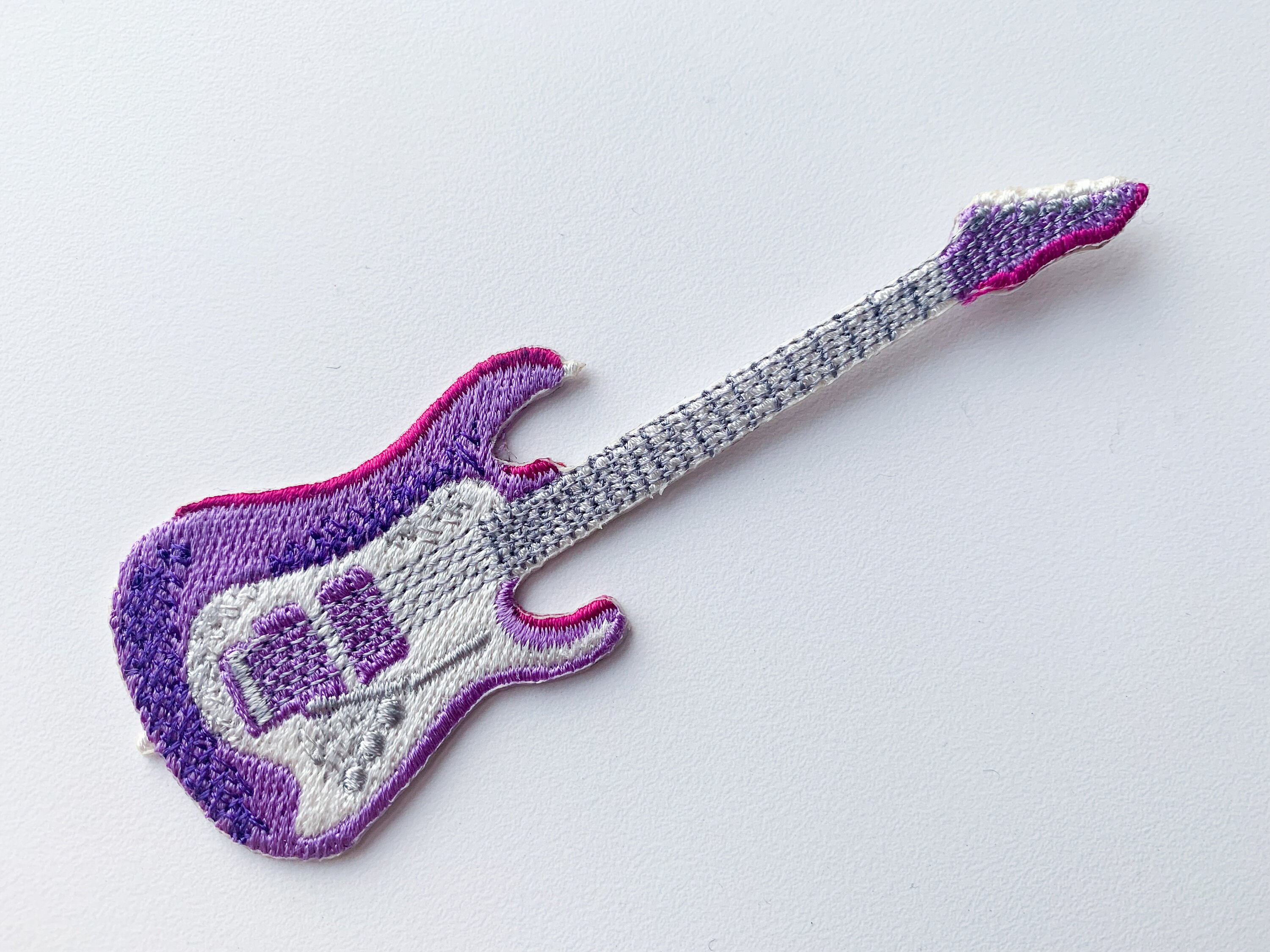 Electric Guitar Iron-on Patches, Music Embroidered Applique, Band Bass ...