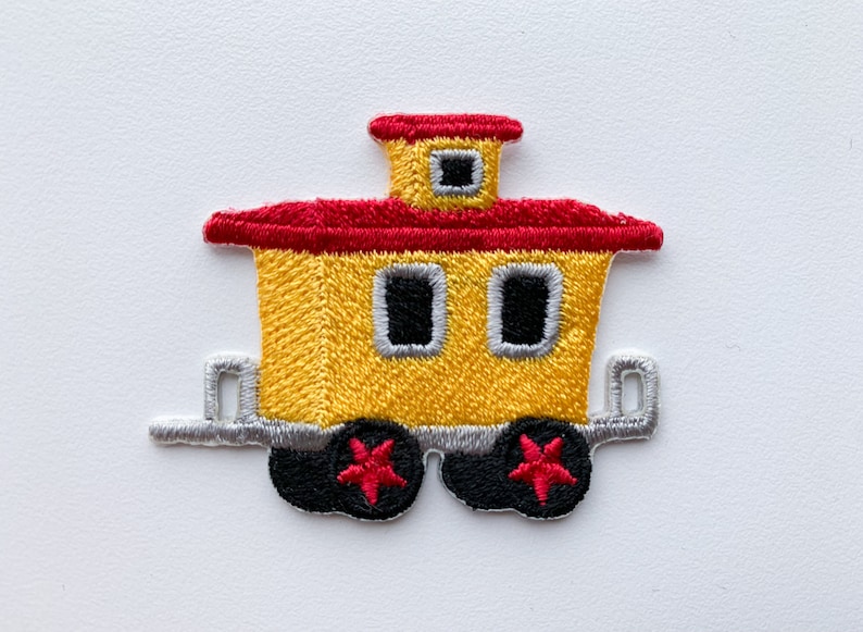 Train Embroidered Iron-on Patches, Train Embroidery Applique Badge ...