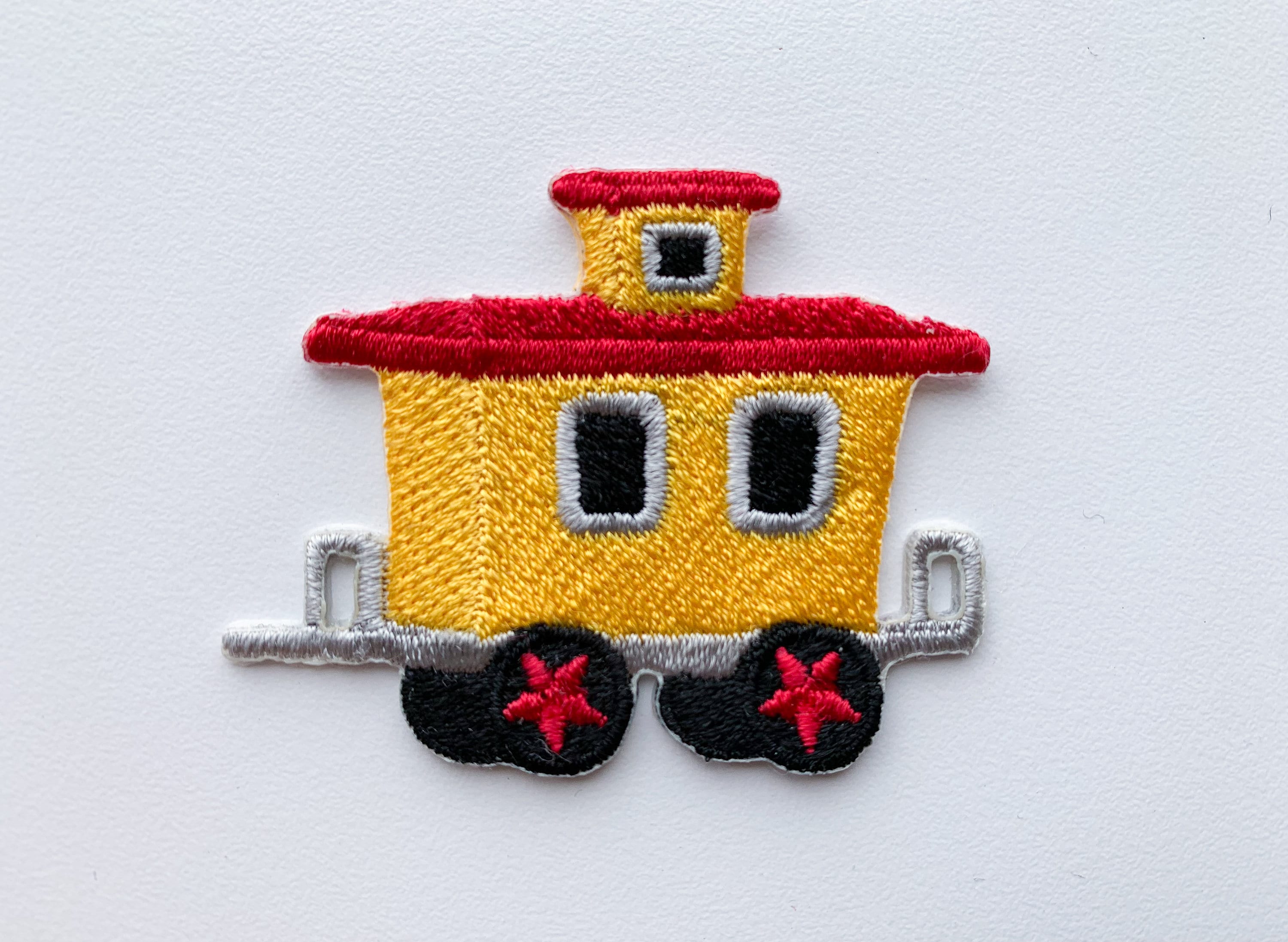 Train Embroidered Iron-on Patches, Train Embroidery Applique Badge ...